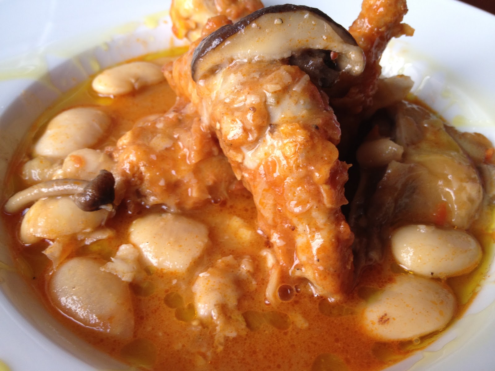 El diente de ajo: RECETA DE HABONES DE SANABRIA. MANITAS, CERDO Y SETAS