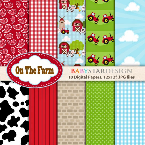 Babystar Design | Digital Clipart and Template Store: On The Farm ...
