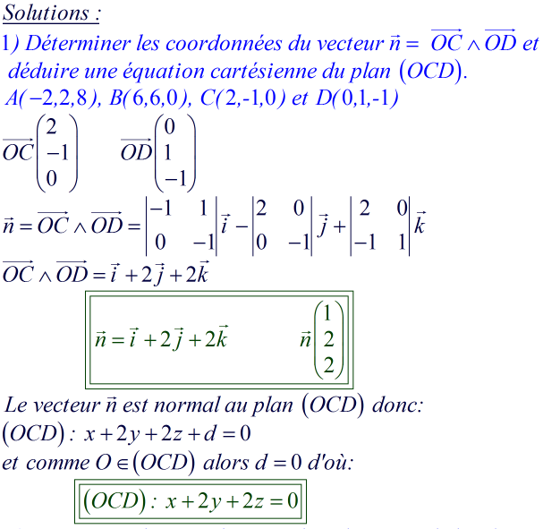 Geométrie 3D: Sphère, Plan tangent. animation depuis les données du ...