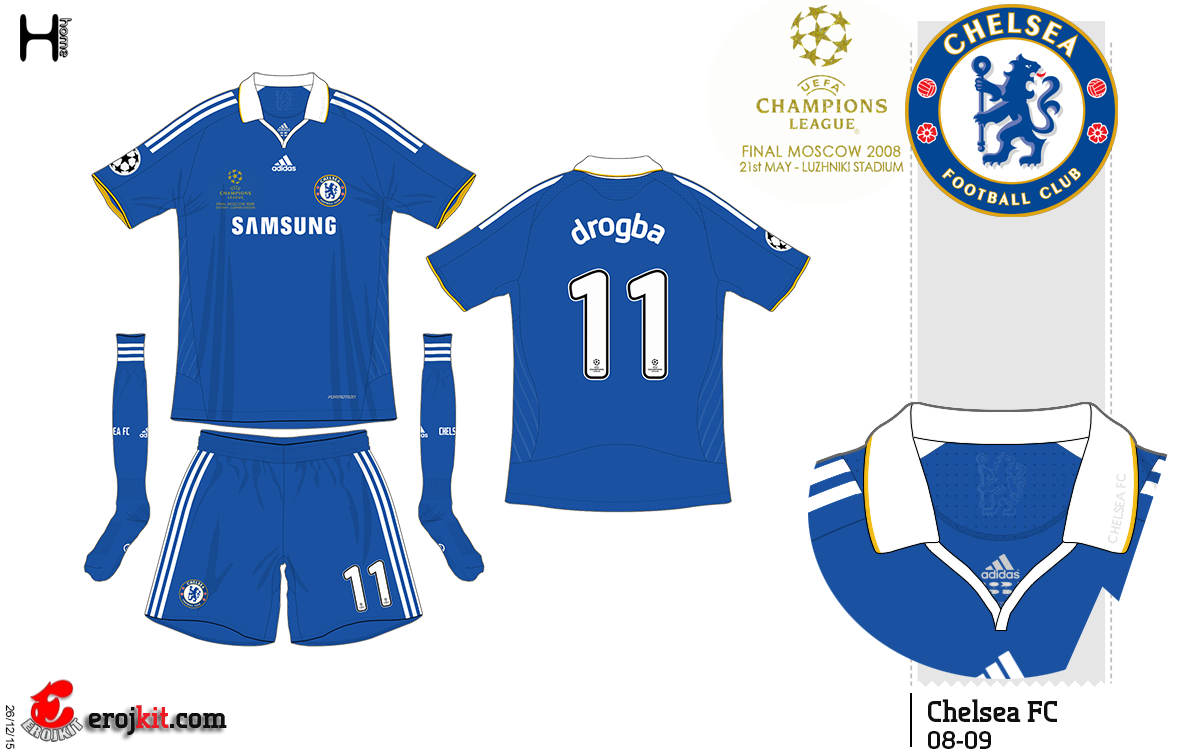 Kit Design, by eroj: 2008-09 Chelsea Home