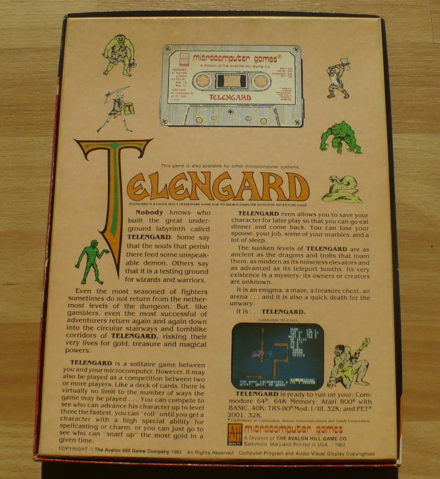Archeogaming: Acquisition #001: Telengard, Commodore 64,1983