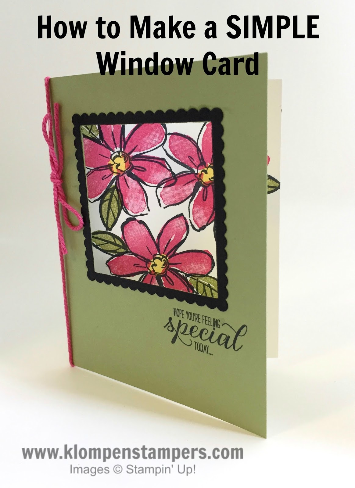 How To Make a Simple Window Card | Klompen Stampers