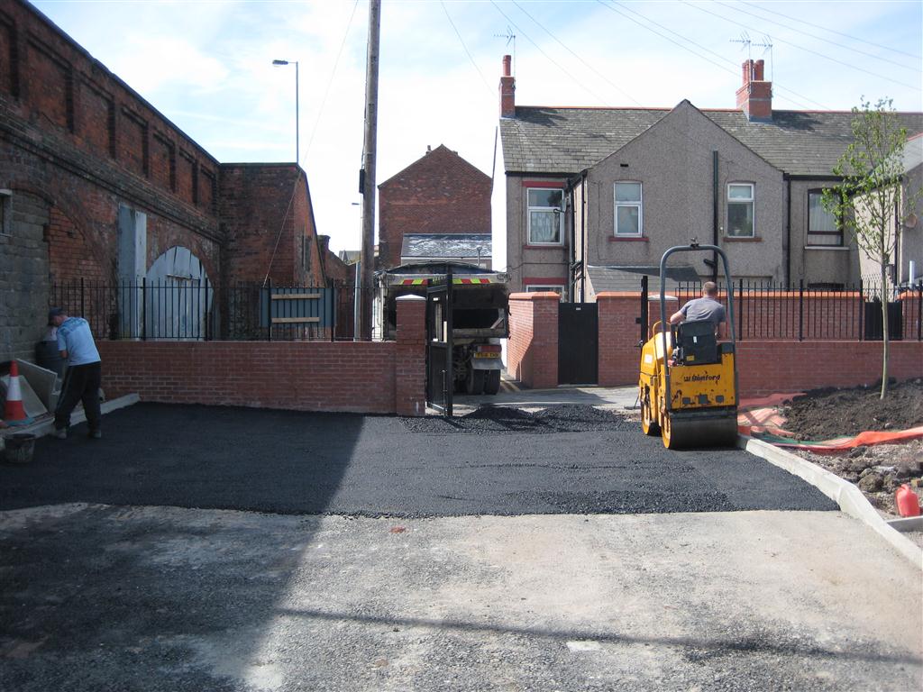 Welcome To The Green Heart Dens Blog Page Laying The Base Layer Tarmac Surface