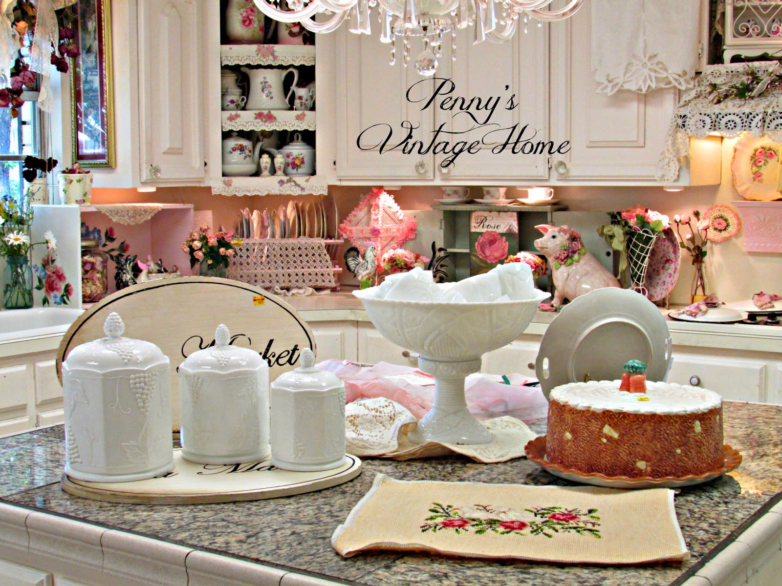 Pennys Vintage Home Yard Sale Milk Glass
