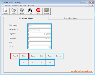 Achul Blog: Cara Membuat Tombol Simpan dan Ubah Database VB6