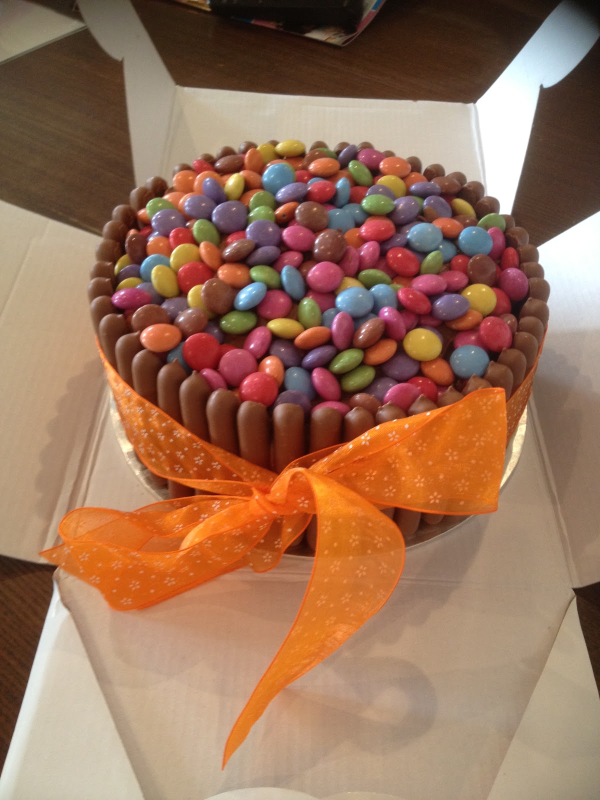 Crumbs and Confetti: Chocolate Smarties cake
