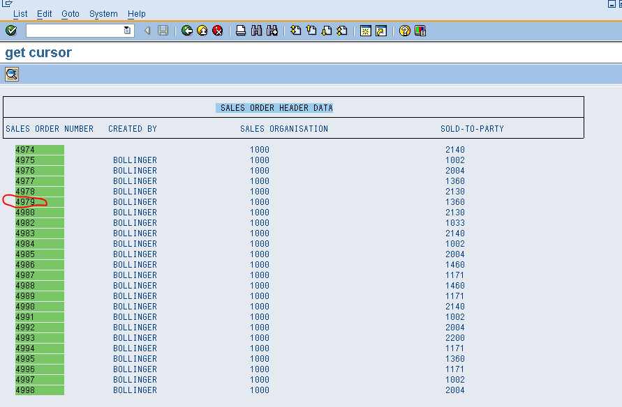 SAP TECH: Classical Interactive report based on Get Cursor Technique