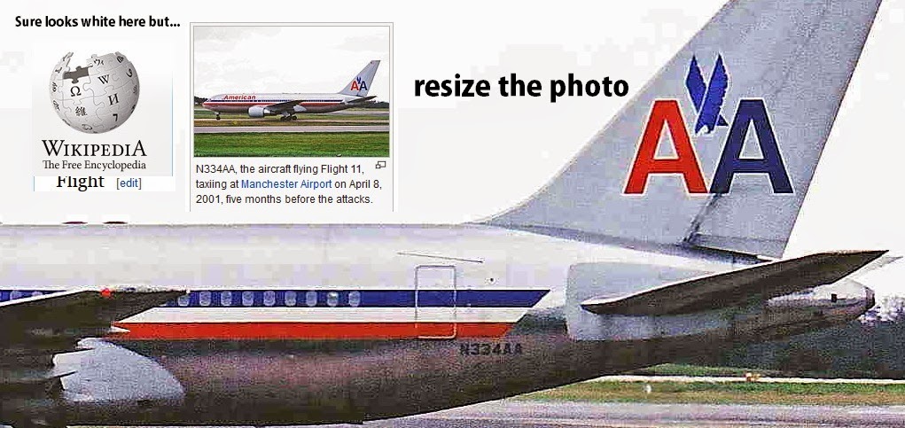 Cataloging the crimes of 9/11: NOT Flight 11 AA N334AA Not a White plane