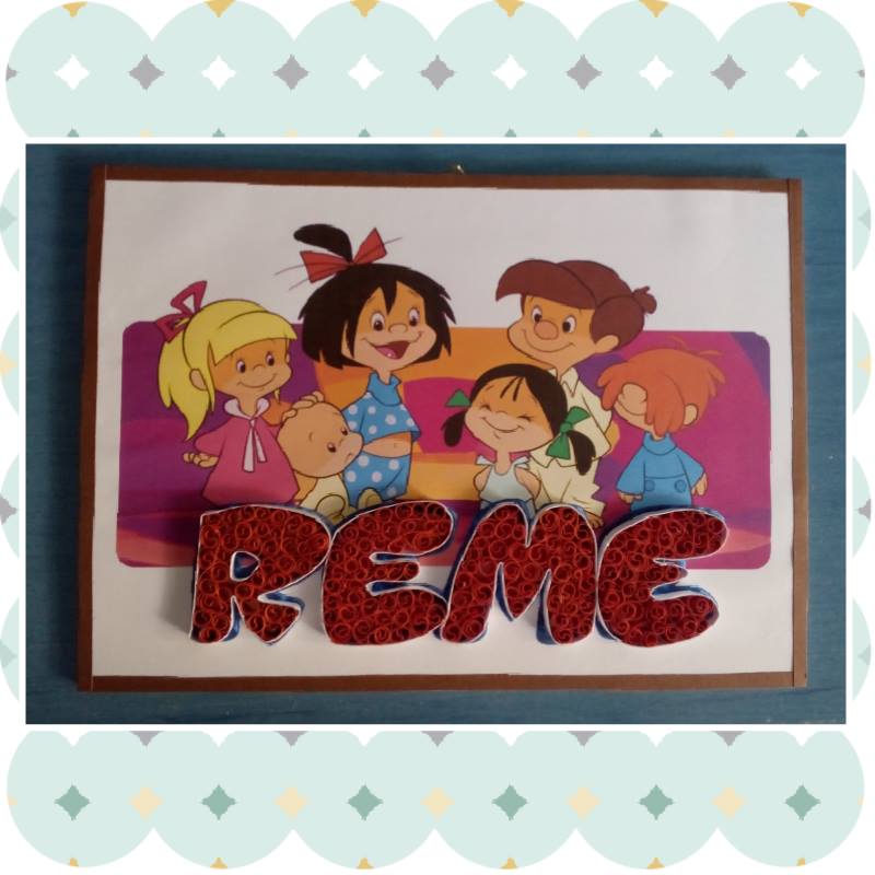 Inma Maruchi Creativa: Cuadro con nombre de filigrana (quilling) tamaño A4