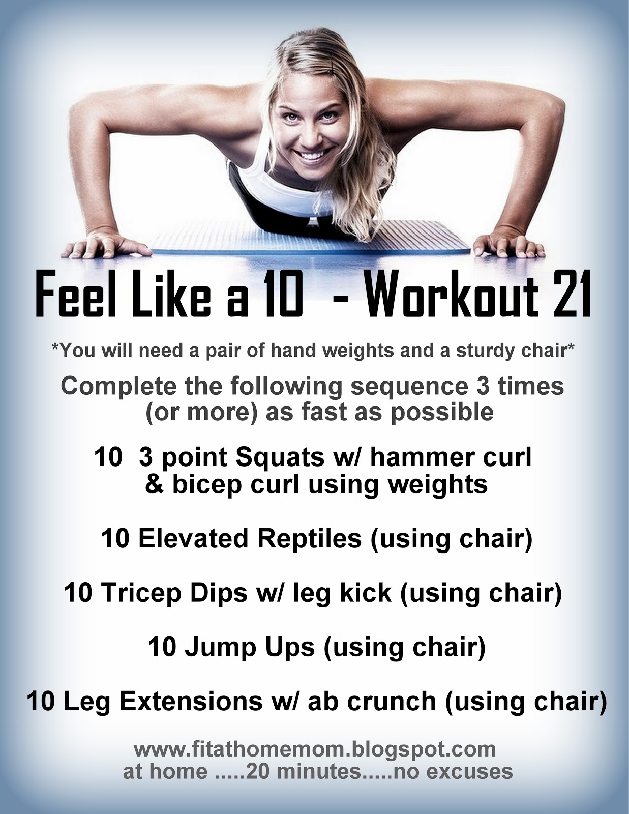 Fit At Home Mom: Feel like a 10- Workout 21