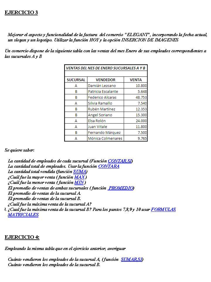 Practicas de Formulas y Funciones Excel 2010: Formulas y Funciones En Excel