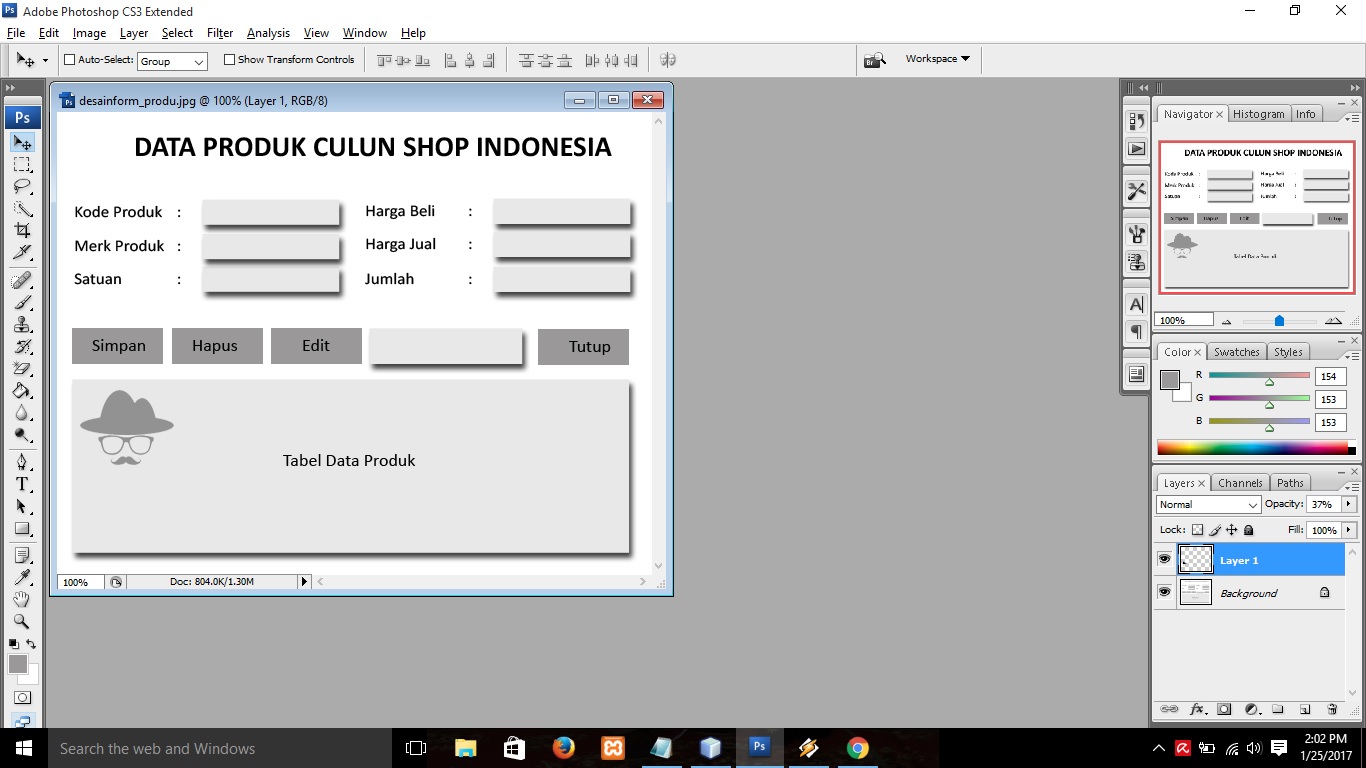 Mendesain form di Netbeans IDE - Programmer Java dan Mysql