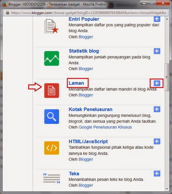 Cara Membuat Sebuah Laman di Blog | HIDDDEN2209