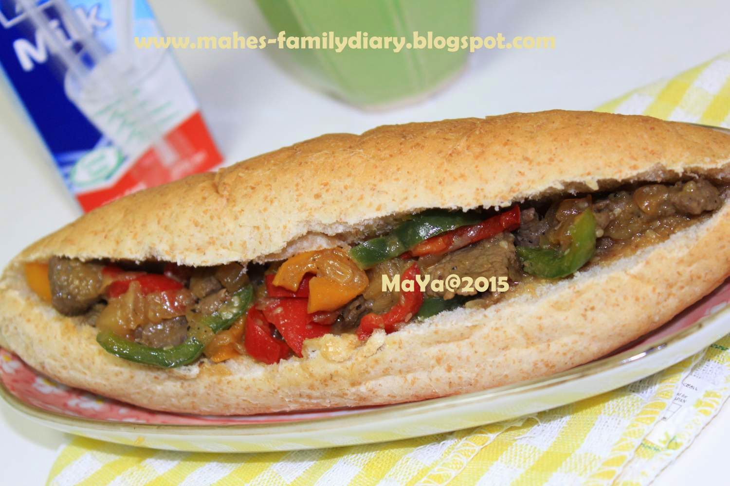 Bunda MAHE's Kitchen: Sandwich Isi Daging Sapi Paprika lada Hitam