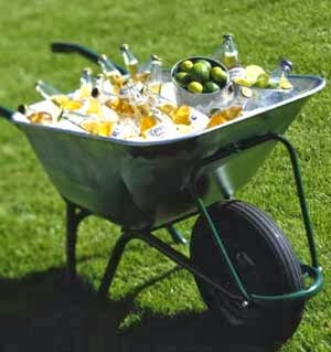 Strawberry Fizz Party Ideas: Wheelbarrow Esky