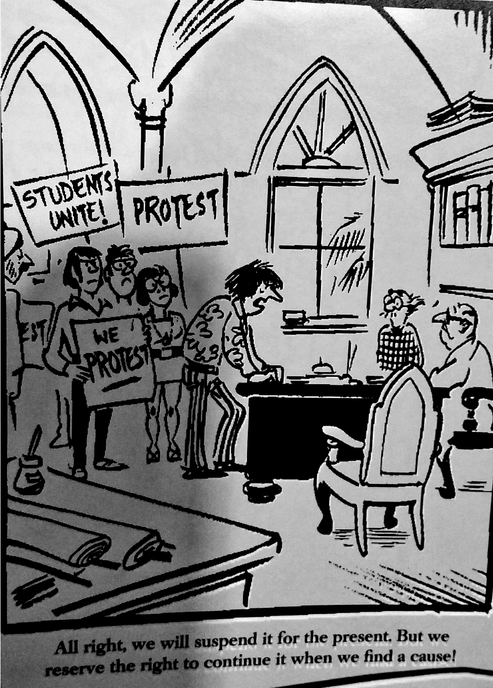 R.K. Laxman's Cartoons: Protests by Students