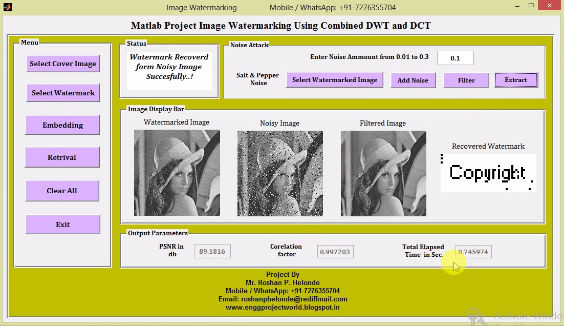 Matlab Project Codes
