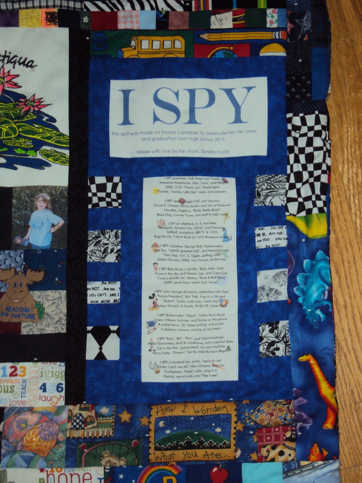 The Lone Quilter: T-Shirt Quilts--a great way to "scrapbook" with fabric!