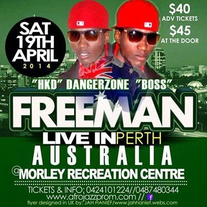 Underground Australia: ZIMDANCEHALL ARTIST FREEMAN TO PERFORM IN AUSTRALIA