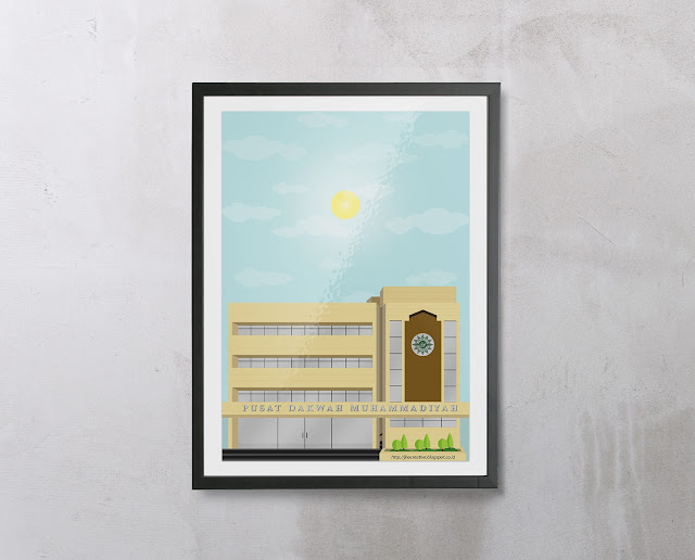 ILUSTRASI GEDUNG PUSAT DAKWAH MUHAMMADIYAH #1 - JHO CREATIVE