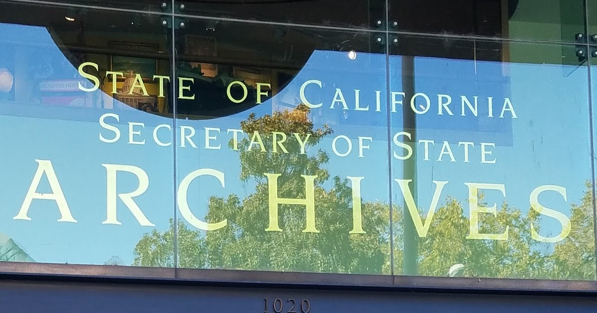 The Shamrock Genealogist: California State Archives Trip
