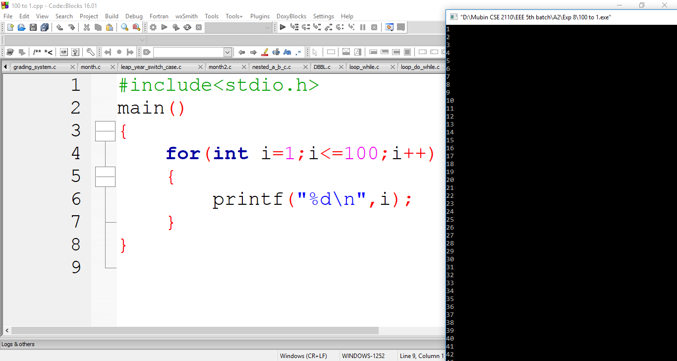 Black-White Mubin | মুবিনের রাফখাতা: C programming:Simple C Codes with output