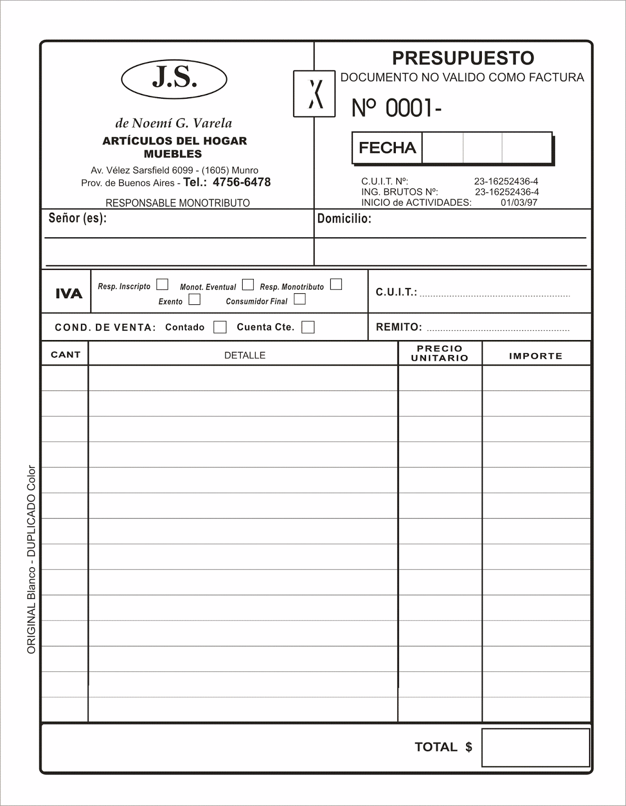 CRISYMAR IMPRENTA INTEGRAL: REMITOS - ETC AFIP