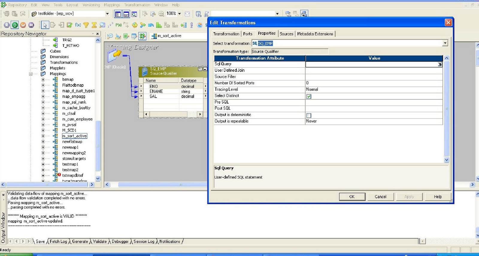 Informatica mappings: Why Sorter transformation is Active ? How to avoid duplicate records using ...
