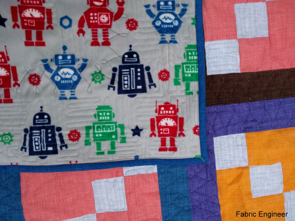 Fabric Engineer: Grandma's robot quilt