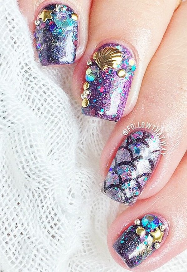 40+ Amazing Sea Nail Art Ideas