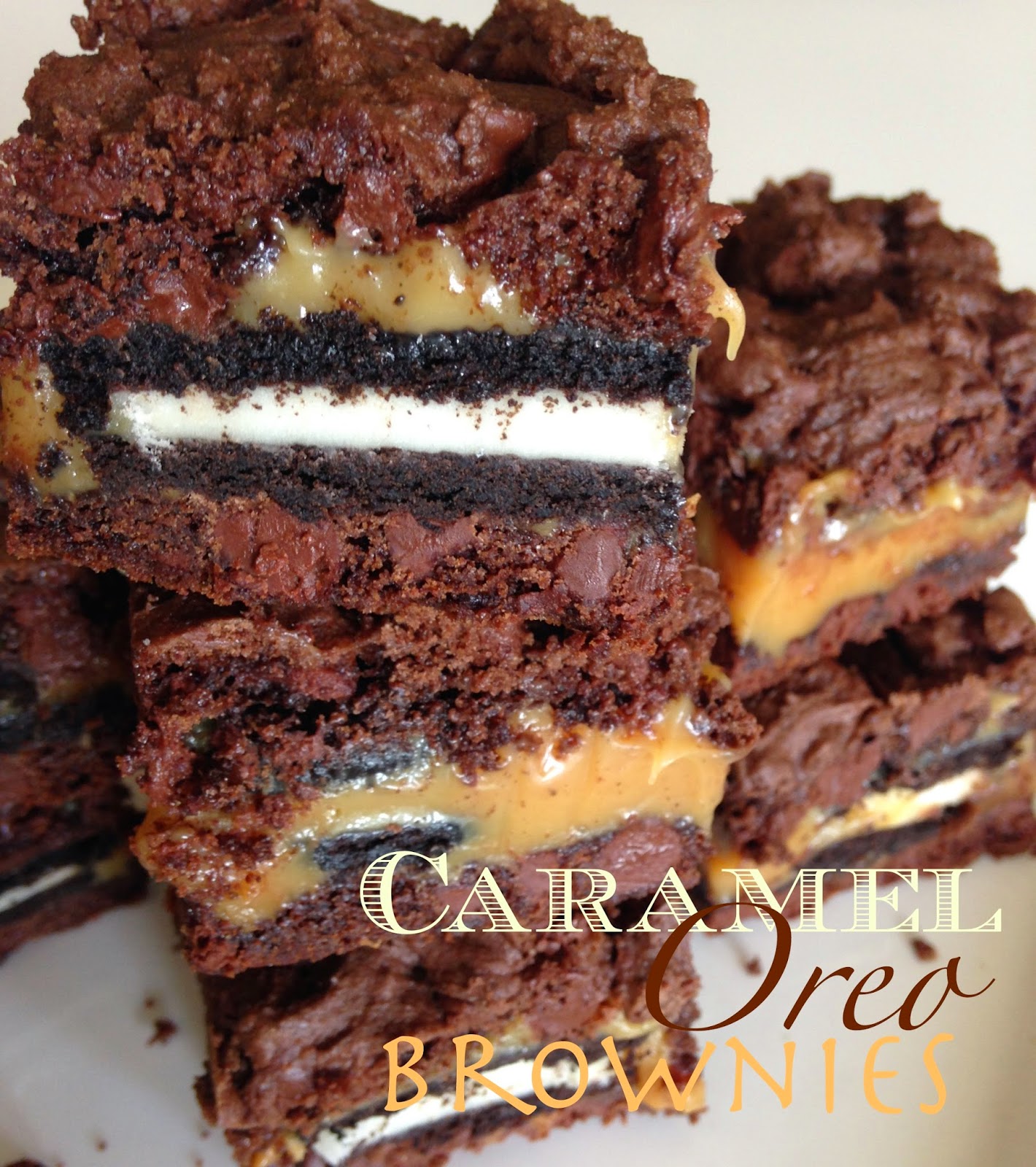 Caramel Oreo Brownies - Purple Chocolat Home