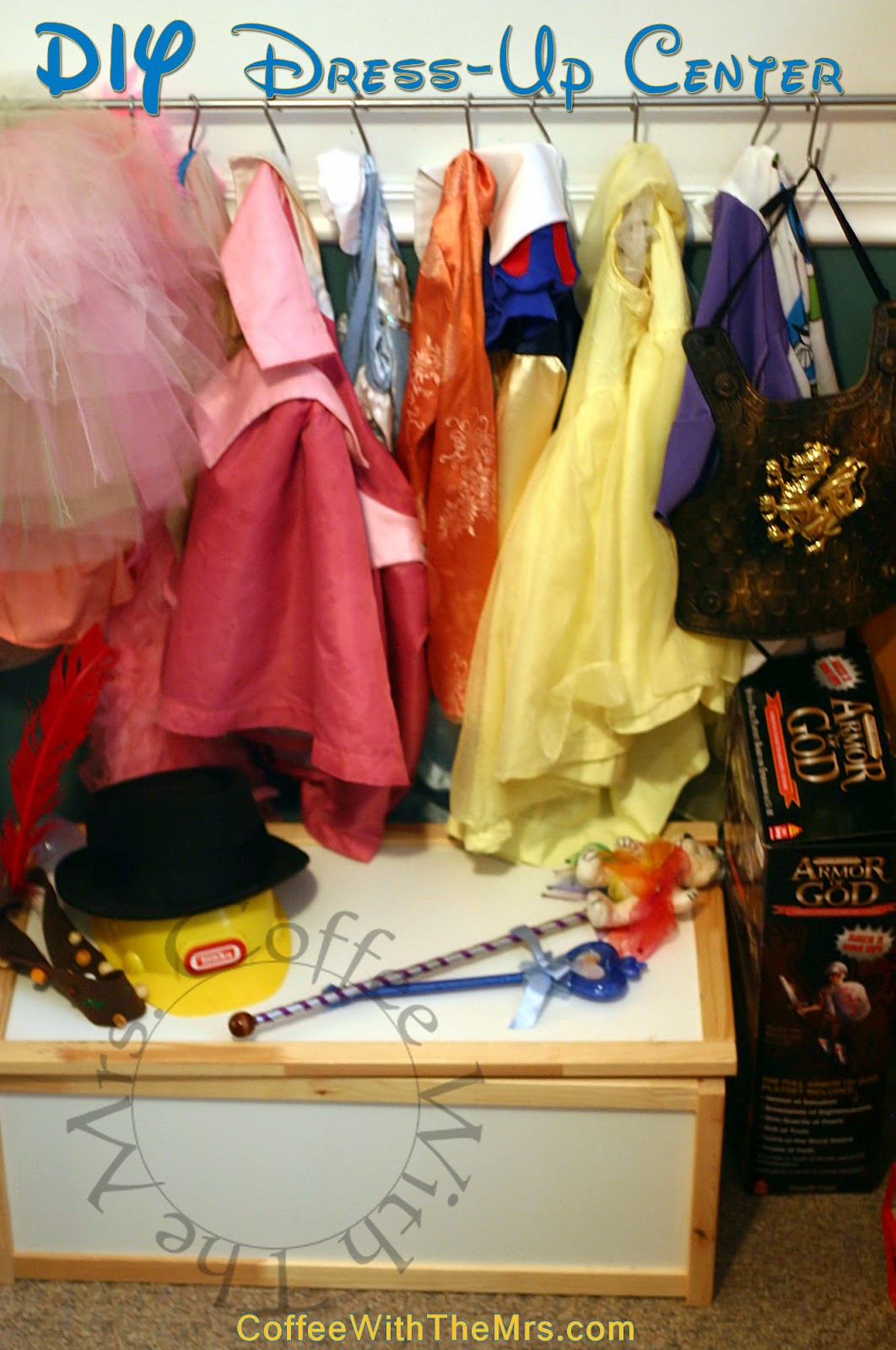 DIY Dress-UP Center {Inexpensive and Easy} | Amy Clary