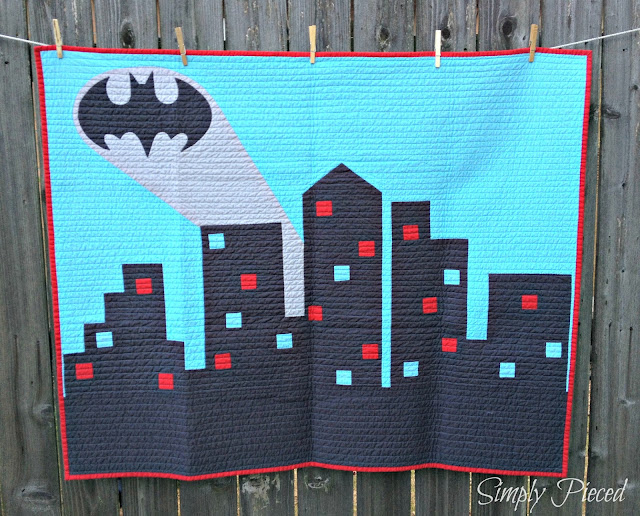 Quilt Story: Modern Batman Quilt from Simply Pieced