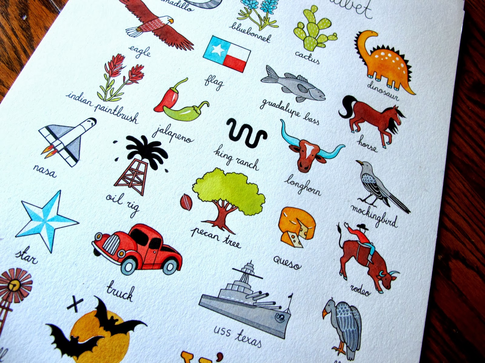 KIM KAISER STUDIO: Texas Alphabet