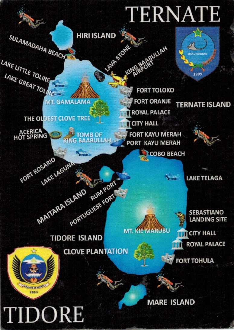 Map Cards - Hunting: 0446 Indonesia - Ternate & Tidore Islands
