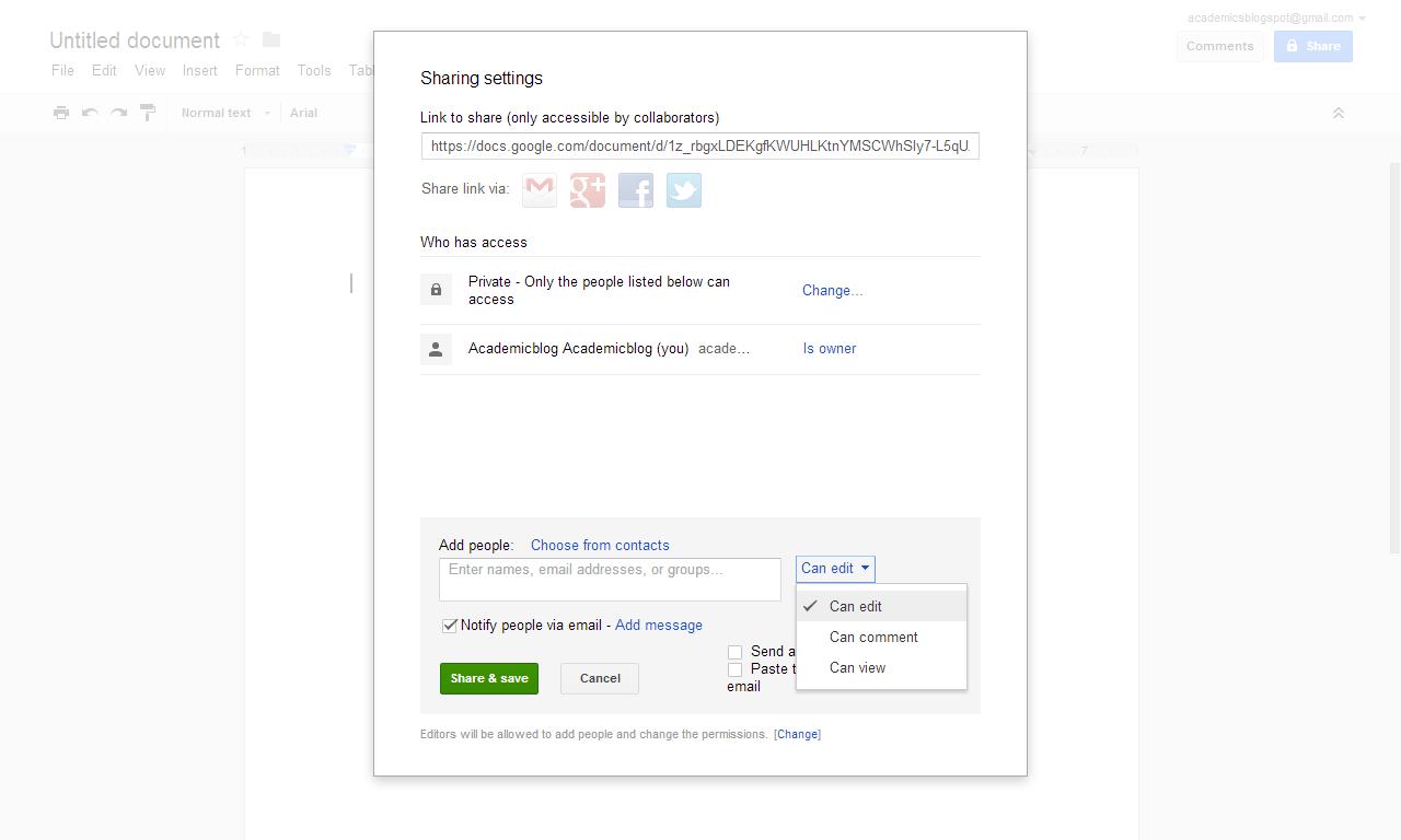 Academics: 8. Using Google drive