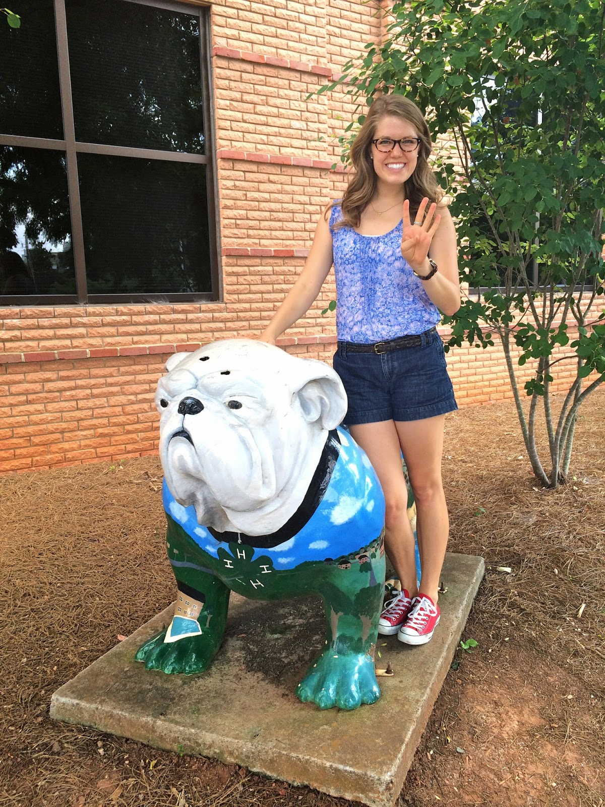 for remembering the good: Athens Bulldog Statues