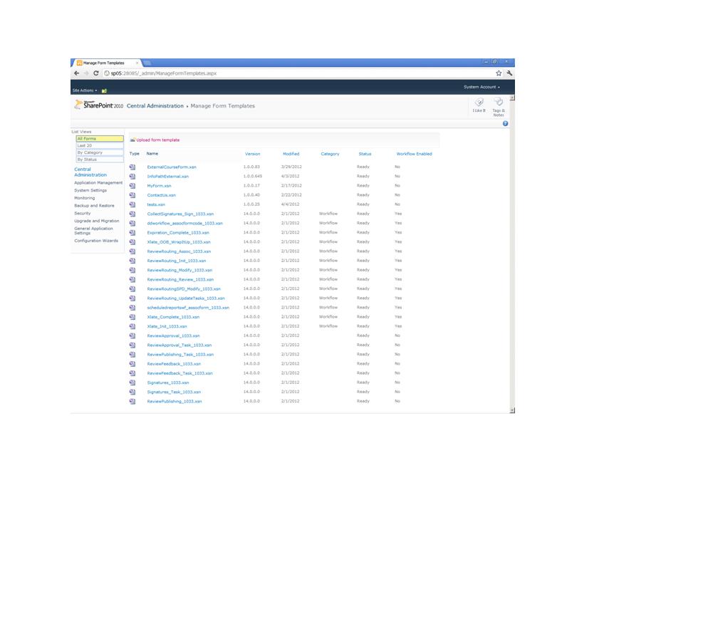 Sharepoint Developer: To upload Form Template(xsn) in Infopath 2010