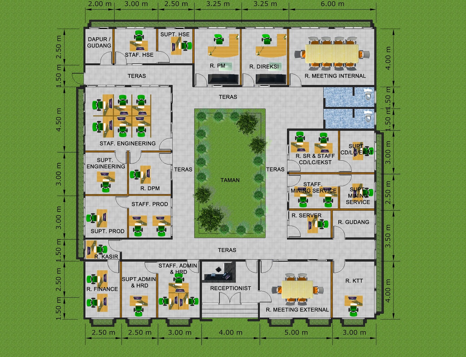 Desain Kantor Tambang - Kutai Kartanegara | Desain Rumah Online