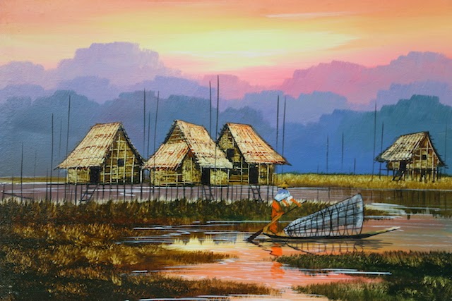 Myanmar Tourism: 2014. Myanmar paintings for sale