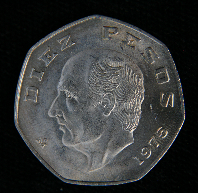 Monedas de México / Monedas Históricas: 10 Pesos Heptagonal