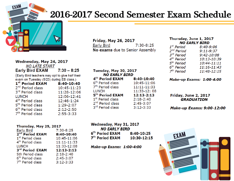 Viking Update: 2016-2017 Second Semester Exam Schedule