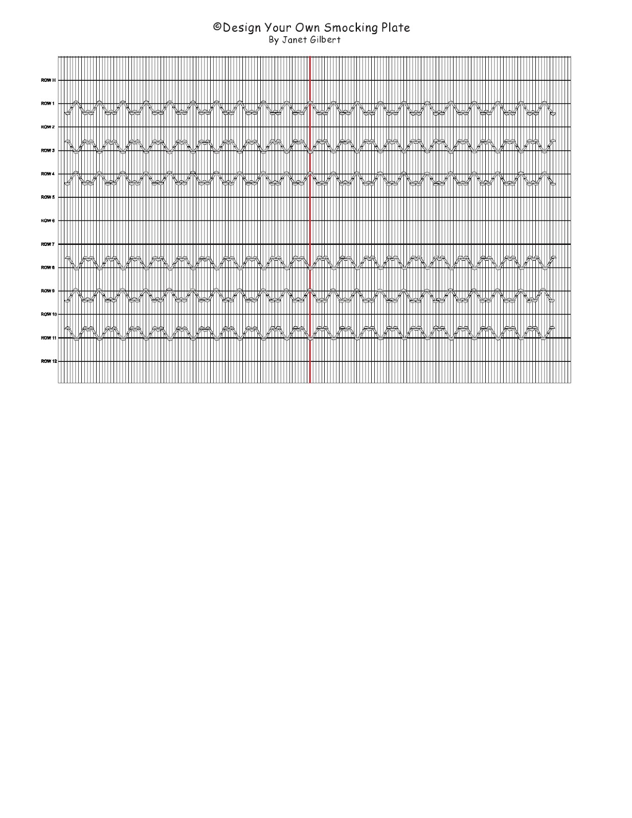 Smocking by Janet: "Design your own smocking plate" Challenge