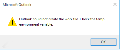 Cách Sửa Lỗi “Outlook Could Not Create The Work File. Check The Temp ...