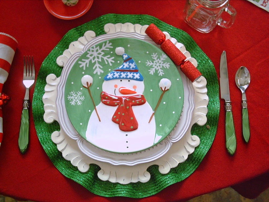 Candlelight Supper: SNOWMAN Tablescape