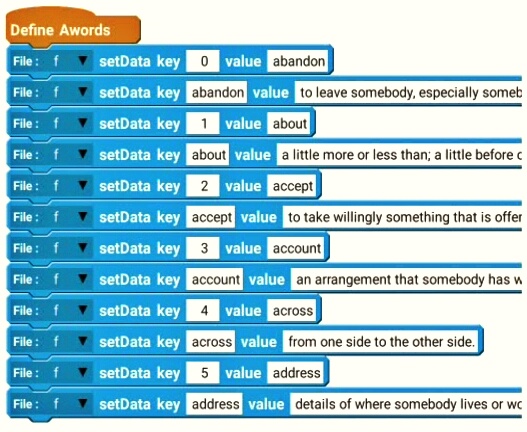 How to create a dictionary app in Sketchware?