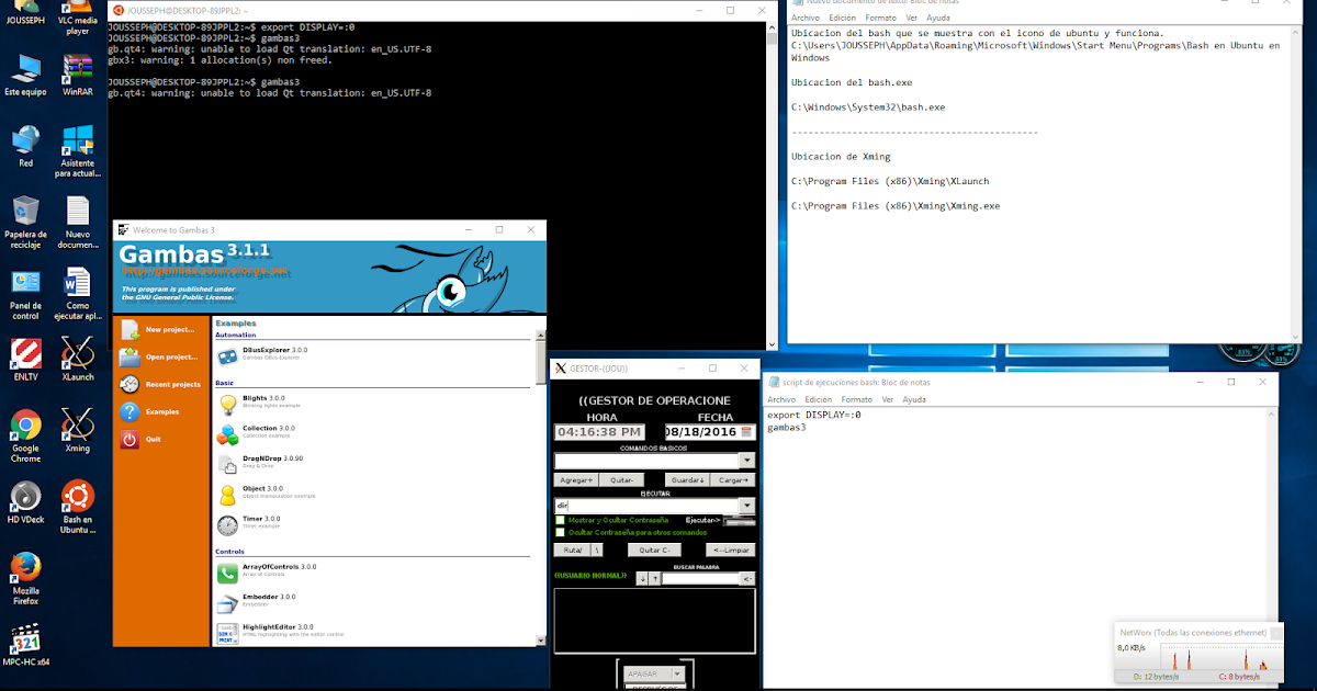 Gambas Mis Programas y el Softwarelibre: Ejecutando Gambas3 en Windows 10