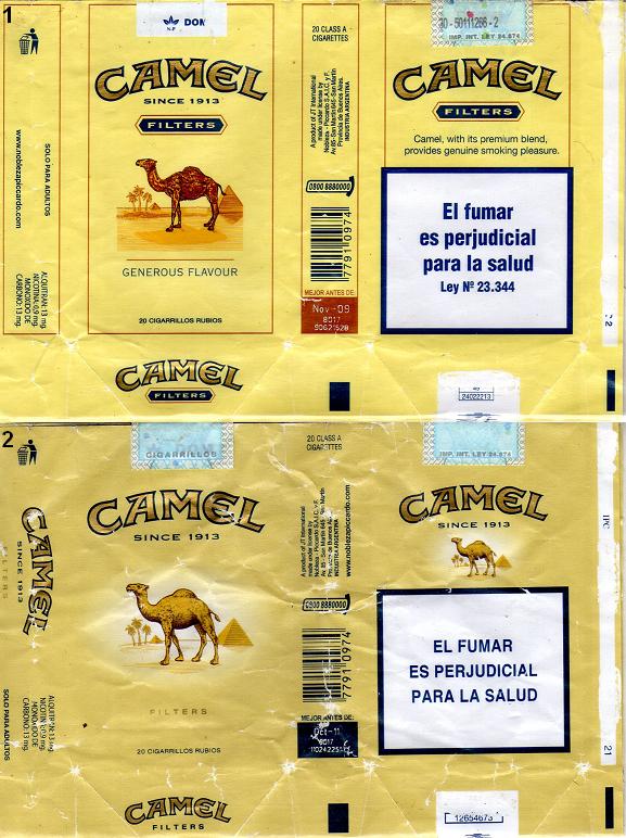 Marquillas de cigarrillos: Camel