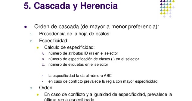 CSS: cascada y herencia