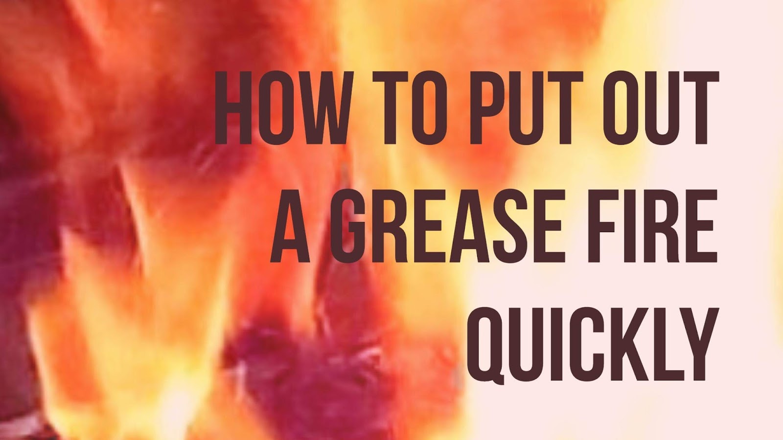 How to Put Out a Grease Fire Quickly ~ Baking Soda Uses